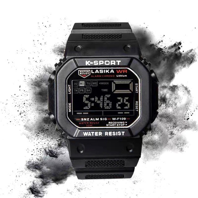 Jual JAM TANGAN ORIGINAL SPORT DIGITAL K SPORT LASIKA W-F109 BLACK ...