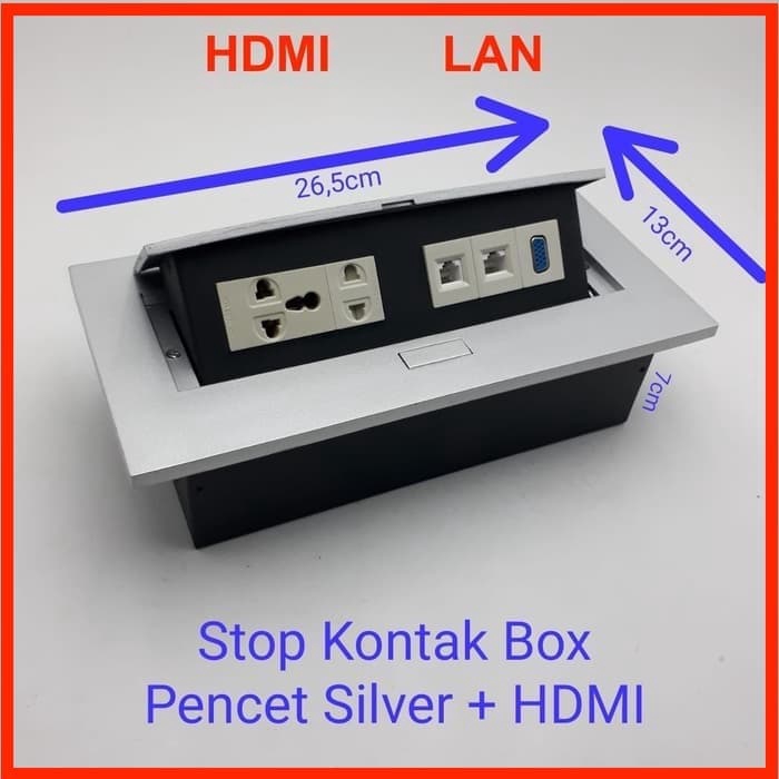 Jual Stop Kontak Box Meja HDMI Power Socket Outlet Listrik Kerja ...