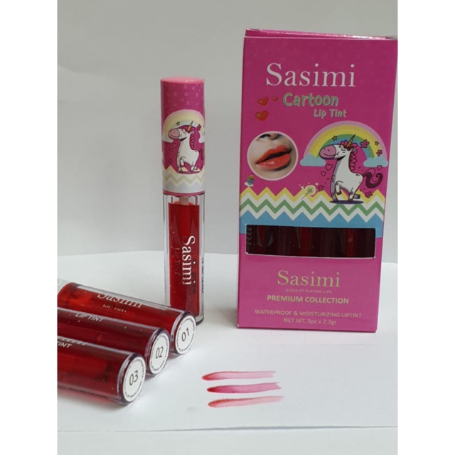 Jual [BPOM] Sasimi Hasaya Lip Tint Waterproof / Liptint Sasimi Carton ...