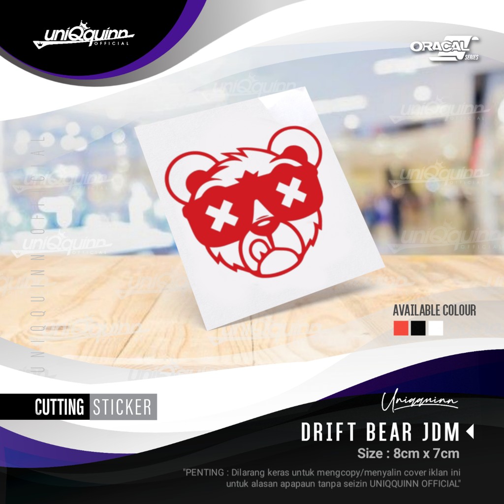 Jual UQ Stiker Drift Bear JDM | Cutting Sticker Drift Bear Stiker ...