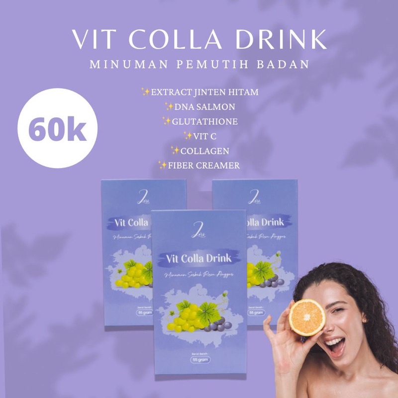 Jual VIT COLLA DRINK ZARV/ MINUMAN COLLAGEN/ MINUMAN SUPLEMEN PEMUTIH ...