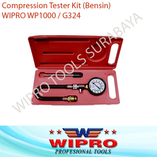 Jual Alat Tes Kompresi Mesin Bensin Compression Tester Kit Wipro WP1000 ...