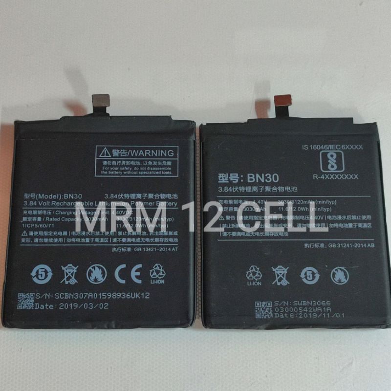 Jual BATU BATRE BATRAI XIAOMI REDMI 4A BN30 BN 30 CABUTAN GEMBLING ...