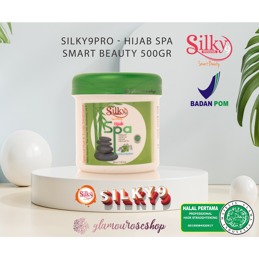 Jual SILKY9 PRO SILKY NINE HIJAB SPA Hairmask Keratin 500GR | Shopee ...