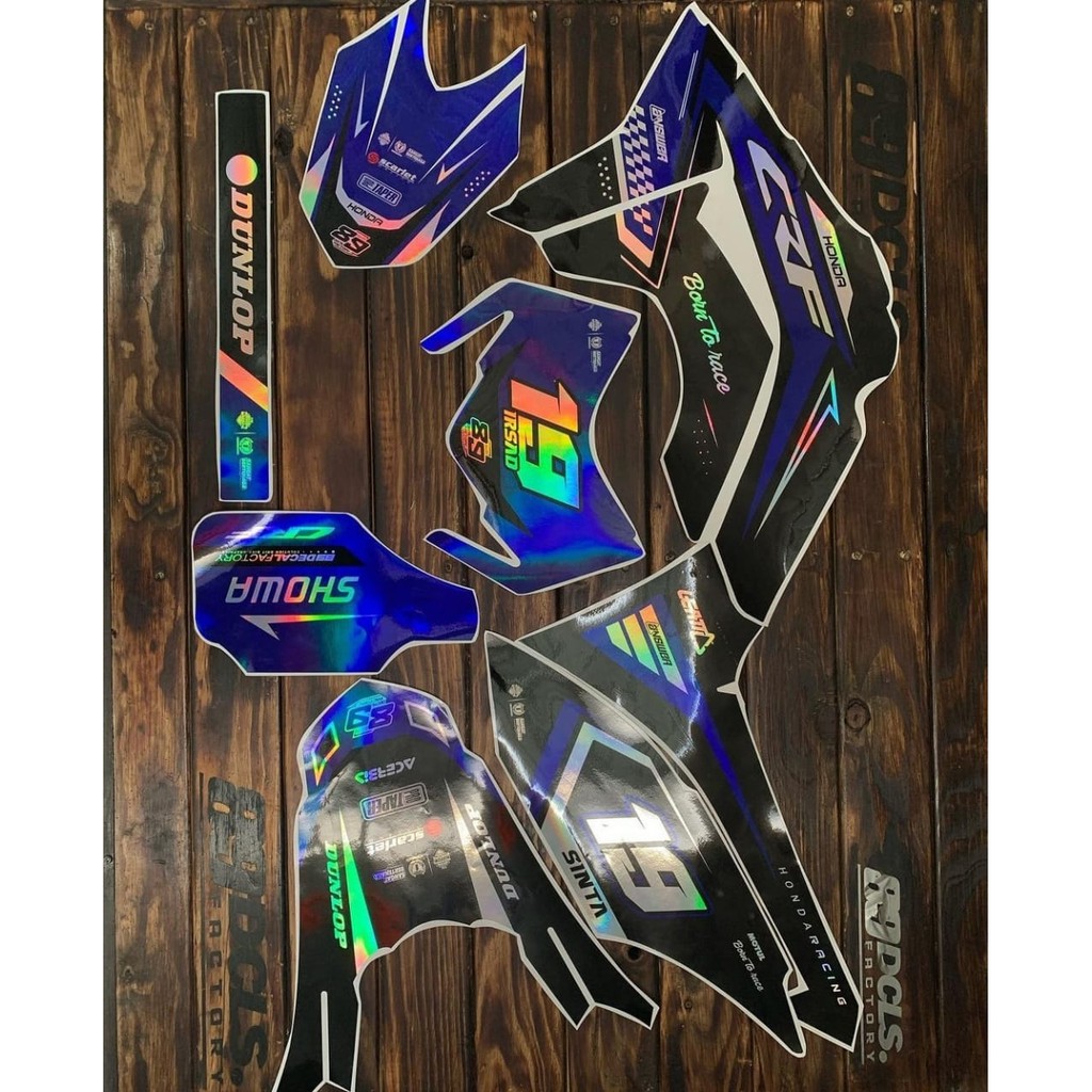 Jual DECAL KLX / DECAL CRF / SUPERMOTO / GORDON BAHAN FULL HOLOGRAM ...