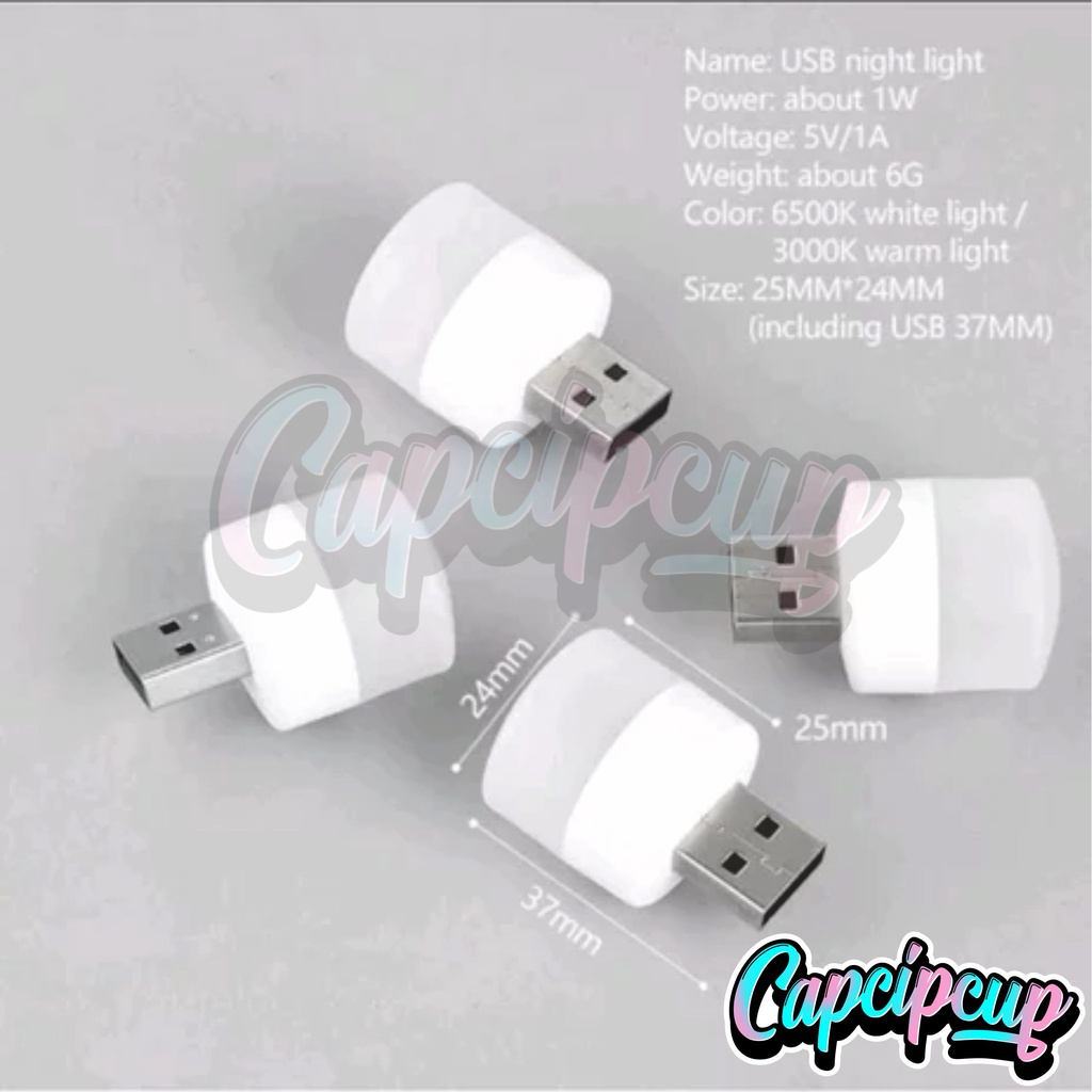 Jual Lampu Led Usb Bulat Colok Usb Lampu Mini Portable Lampu Tidur Aesthetic Lampu Belajar ...