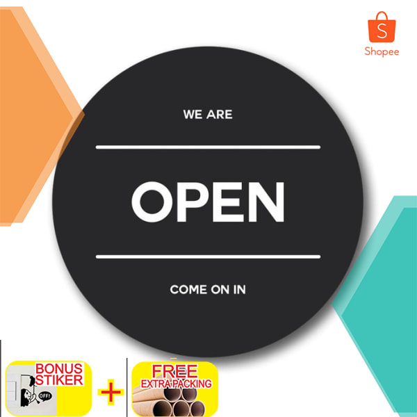 Jual open closed - papan tanda - sign system - signage Keren | Shopee ...