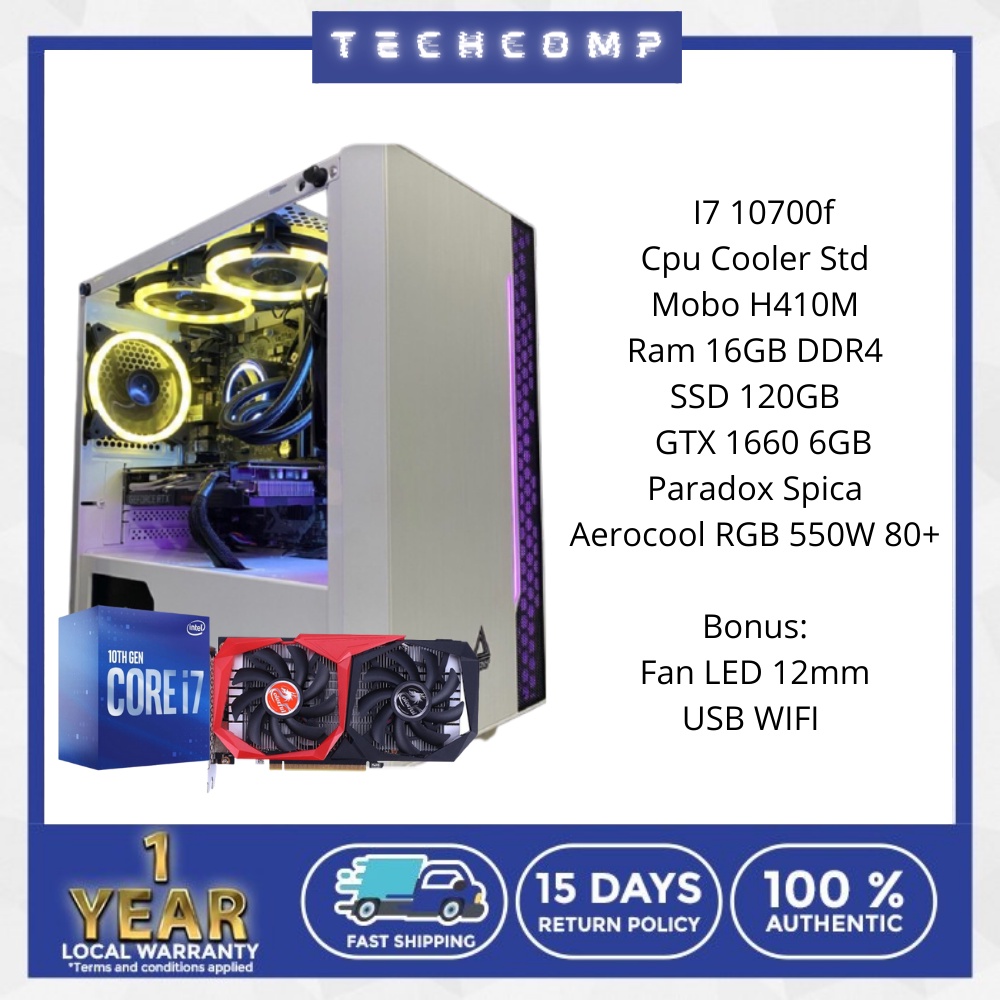 Jual PC Gaming Rakitan i5 10400F RAM 16GB VGA RTX 3050 8GB HDD 1TB RGB Termurah | Komputer ...