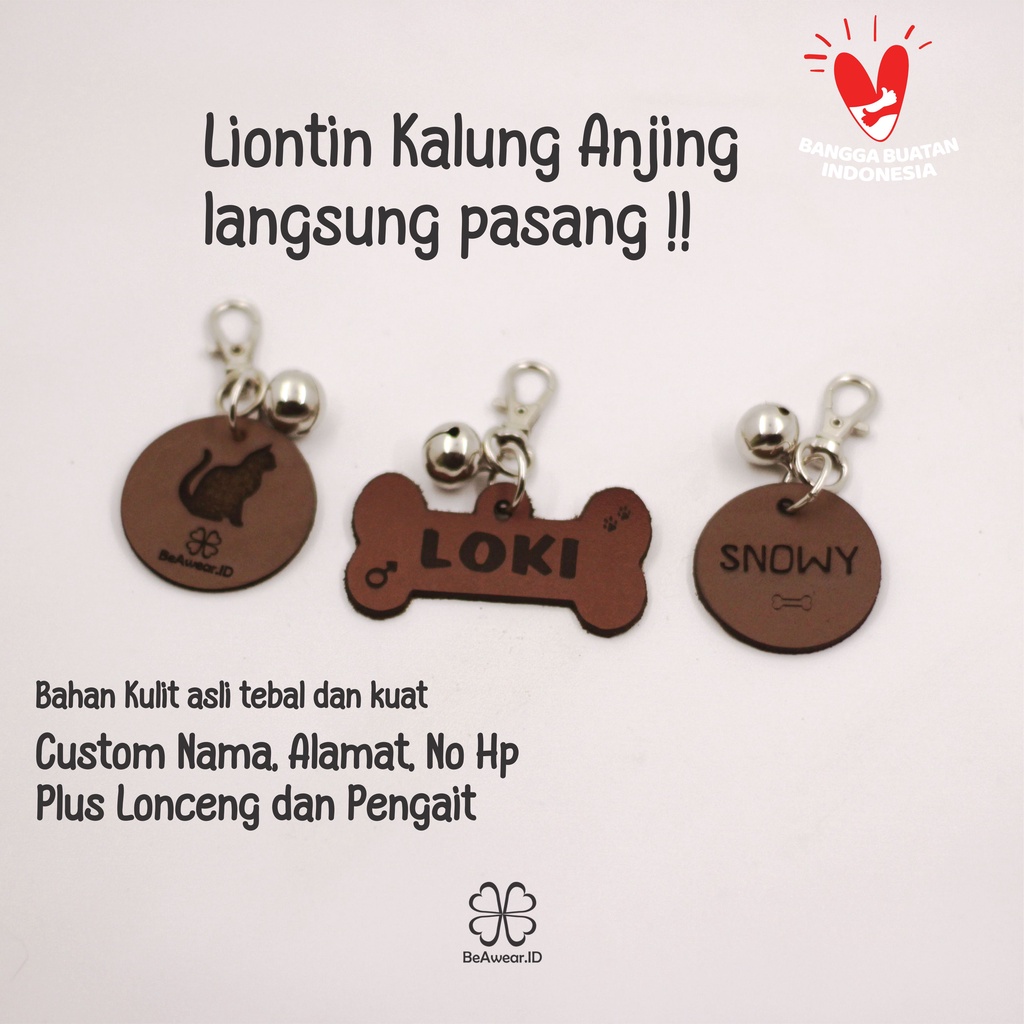 Jual Tag Nama Hewan Anjing Custom / Lionting Nama Kalung Anjing Bahan ...