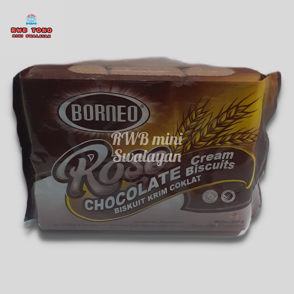 Jual BORNEO ROSE CHOCOLATE CREAM BISCUIT 260g | Shopee Indonesia