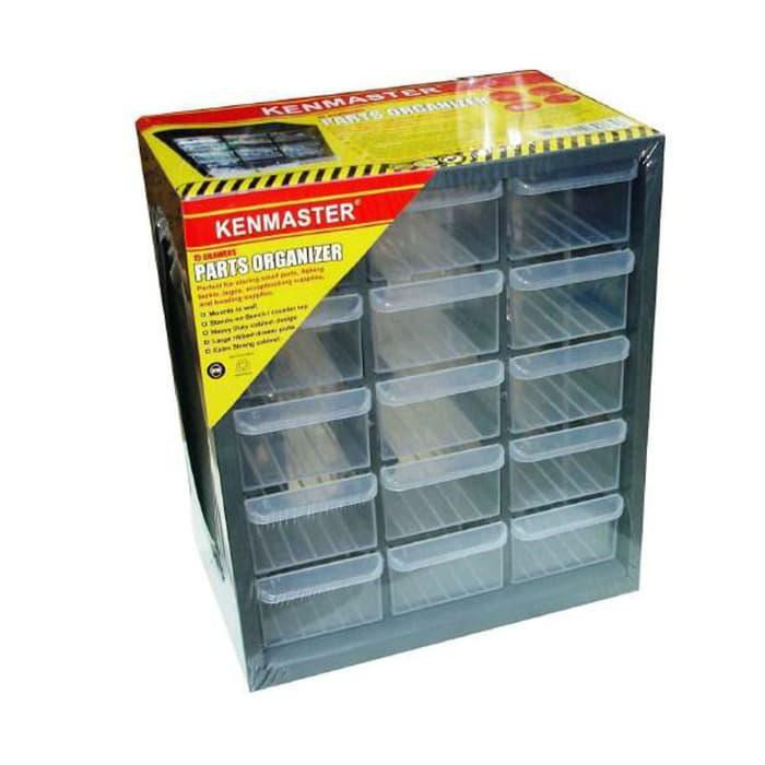 Jual RAK SERBAGUNA / Kenmaster Rak Komponen Drawer 15 Susun - Rak spare ...