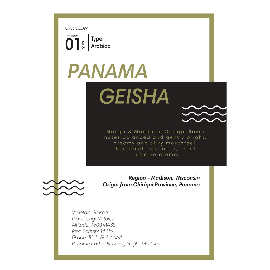 Jual Green Bean Arabica Panama Geisha Natural Process 1Kg | Biji Kopi ...