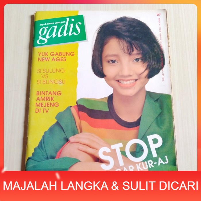 Jual Majalah GADIS No.27 Okt 1990 LUNA MARINA (RARE ITEM) Langka | Shopee Indonesia