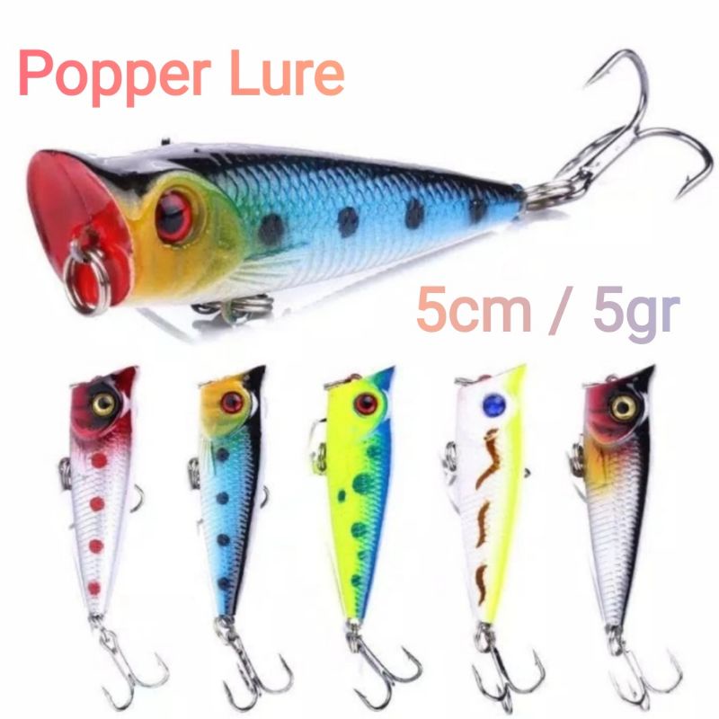 Jual Umpan Pancing Popper Lure 5cm / 5gr Mini Poper Ultralight UL | Shopee Indonesia