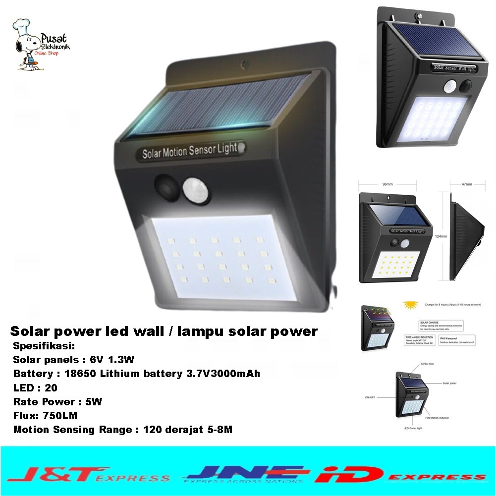 Jual Solar power led wall / lampu solar power | Shopee Indonesia