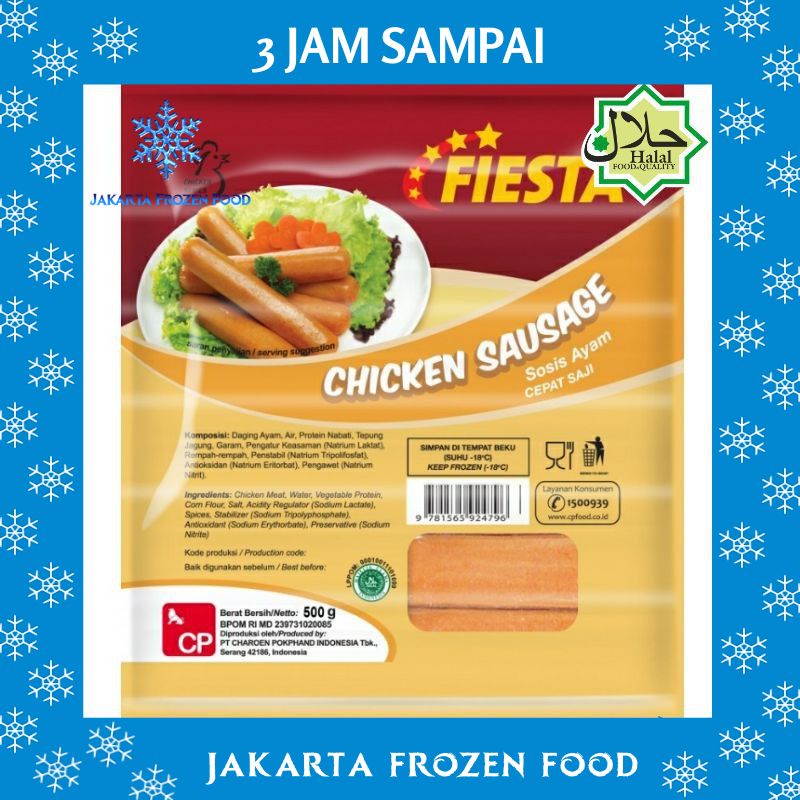 Jual Sosis Ayam FIESTA Chicken Sausage 500gr Makanan Halal Enak Murah ...