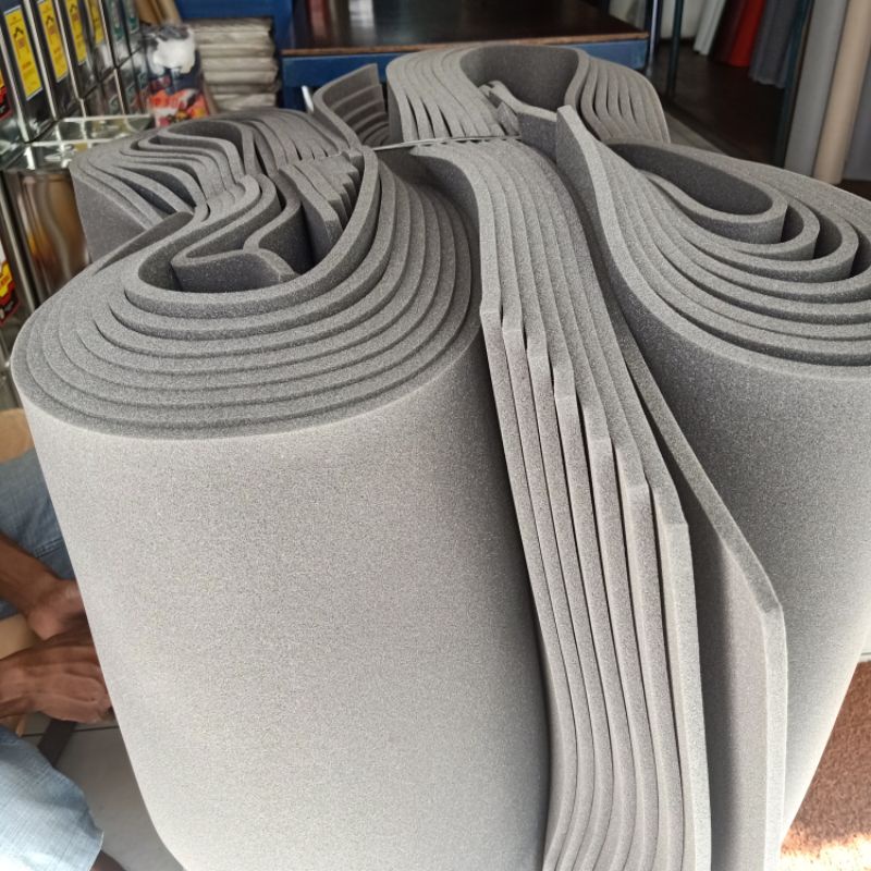 Jual busa foam lembaran hitam keabuan 1 cm(1meterx 2meter) | Shopee ...