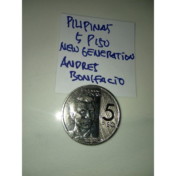 Jual 5 Piso Pilipinas New Generation luster,koin tebal Rp6000 | Shopee ...