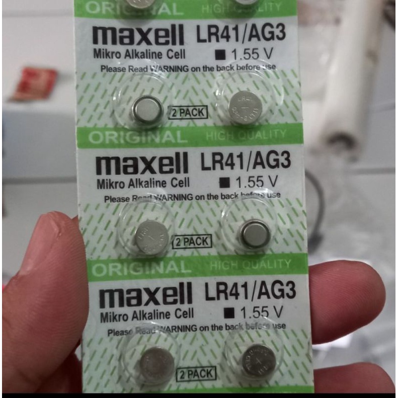 Jual baterai kancing jam baterai termometer digital LR41 AG3 | Shopee Indonesia