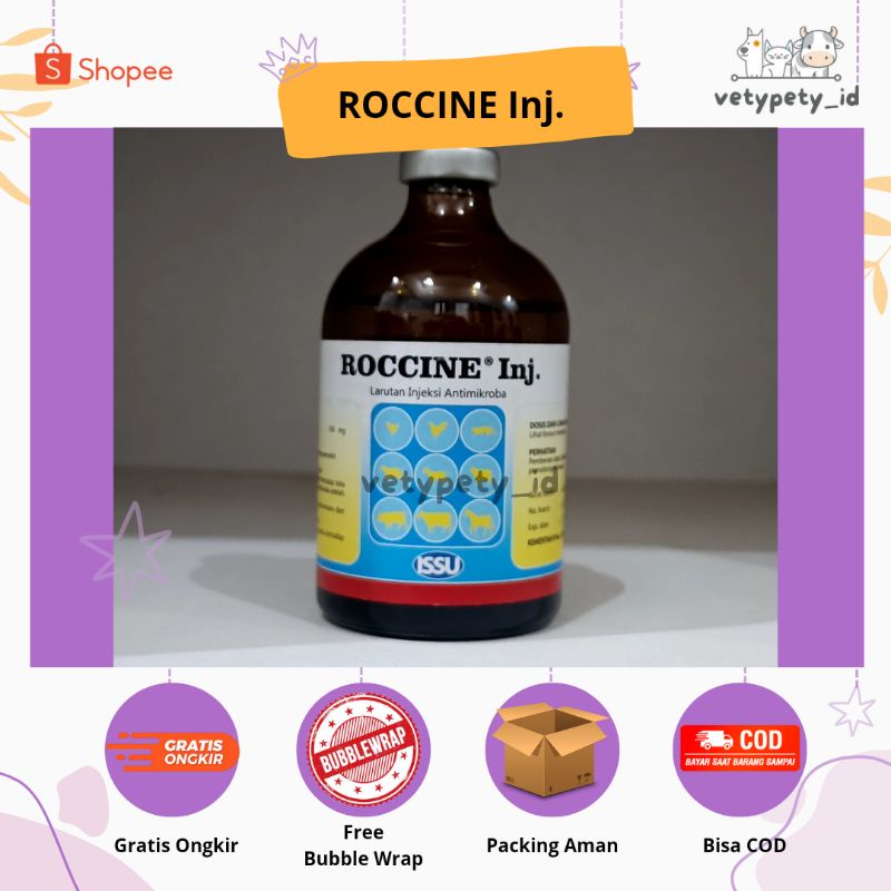Jual ROCCINE (ISSU) = ROXINE (SANBE) Inj 100 ml - Antibiotik untuk ...