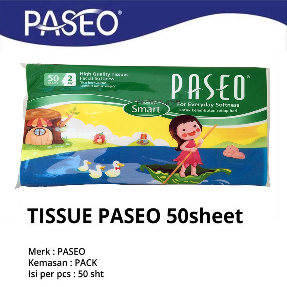 Jual Tissue Paseo Smart Travel pack 1pack Isi 50 Lembar Tisue Tisu 2 ...