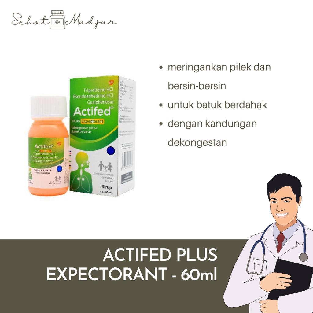 Jual Actifed Sirup Plus Expectorant Hijau - 60ml | Shopee Indonesia