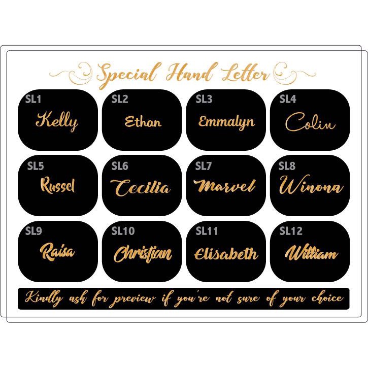 Jual Stiker Label Nama (Special Hand Letter) | Shopee Indonesia