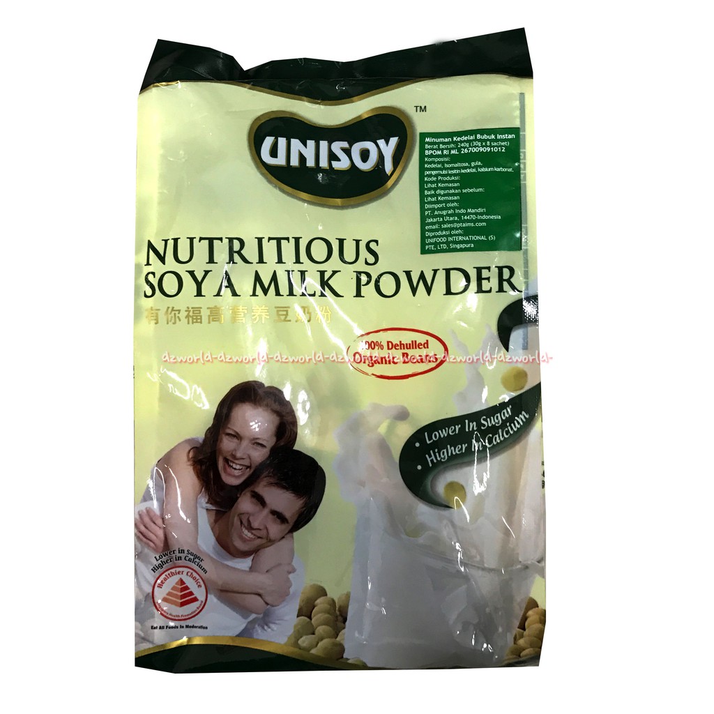 Jual Unisoy Soy Milk Powder 8sachet Low Sugar Susu Kedelai Rendah Gula ...