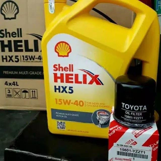 Jual PAKET OLI SHELL HX5 DAN SARINGAN OLI AVANZA | Shopee Indonesia