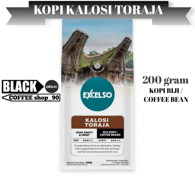 Jual kopi excelso kalosi toraja @200 gram (biji kopi/coffee BEANS ...