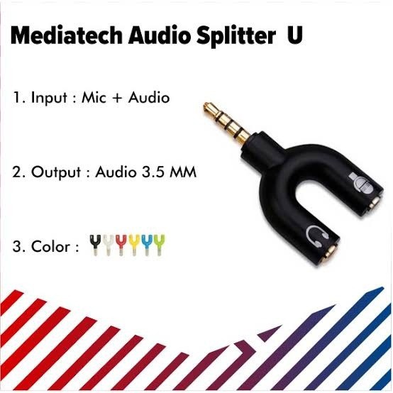 Jual Audio Splitter Y Shape 3.5mm | Shopee Indonesia