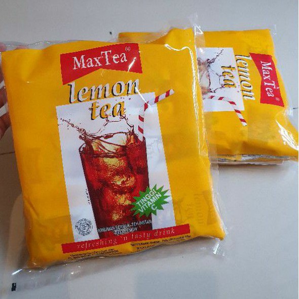 Jual Max Tea lemon tea ice lemon tea minuman maxtea 750gr ( 30 sachets / pack ) | Shopee Indonesia