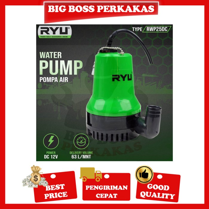 Jual RYU POMPA AIR CELUP DC 1 IN RYU POMPA KOLAM IKAN 12V SUBMERSIBLE PUMP | Shopee Indonesia
