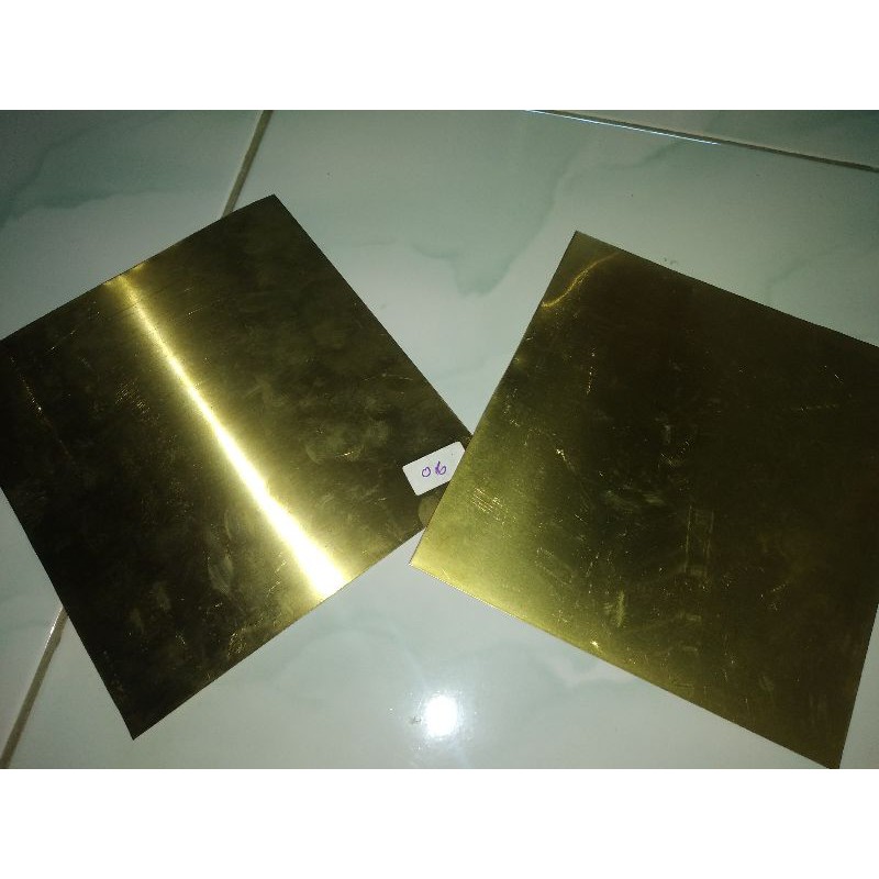 Jual plat kuningan ukuran 15x10cm tebal 0.6mm | Shopee Indonesia