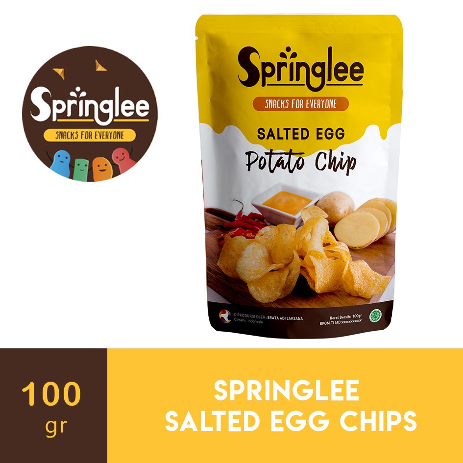 Jual Springlee Salted Egg Potato Chips / Kentang Telur Asin | Shopee ...