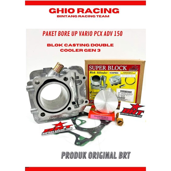 Jual PAKET BORE UP BRT VARIO 125 150 PCX 150 ADV 150 BLOK CASTING ...