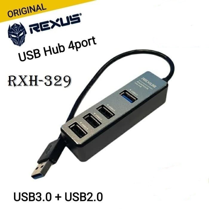 Jual Rexus RXH-329 - USB HUB 4PORT ( 1PORT USB 3.0 + 3PORT USB 2.0 ) | Shopee Indonesia
