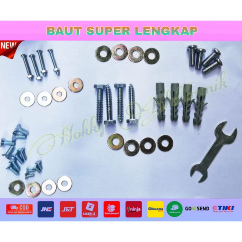 Jual Baut Baut Super Lengkap. Untuk Pemasangan Bracket TV | Shopee ...