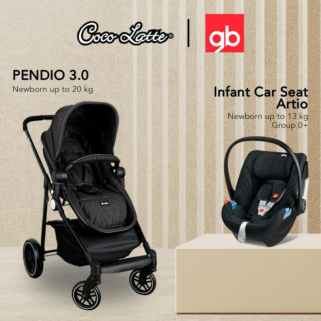 Jual COCOLATTE | GB Pendio 3.0 Stroller || Artio Red Infant Car Seat ...