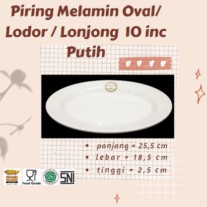 Jual PIRING HOTEL KEREN P5610 Piring MELAMIN Oval / Lodor/ Lonjong 10 ...