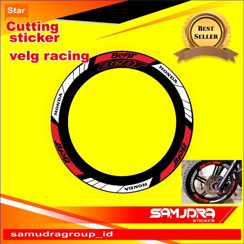 Jual Cutting sticker velg racing beat variasi keren buat motor matic ...