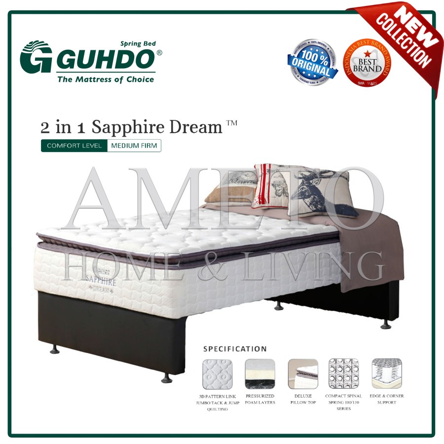Jual Guhdo Springbed 2 in 1 Sapphire Dream 120x200 (HANYA RANJANG ATAS) | Shopee Indonesia