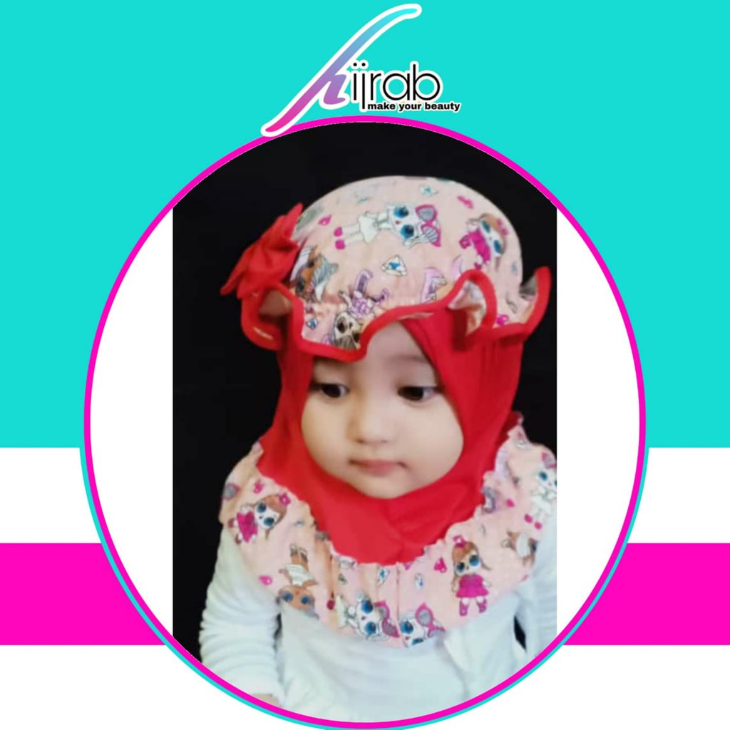 Jual (0-3 tahun) kerudung anak model topi lol / jilbab bayi / hijab ...