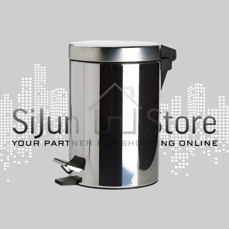 Jual Tempat Sampah Injak Soft Close Stainless Pedal Bin 5 Liter | Shopee Indonesia