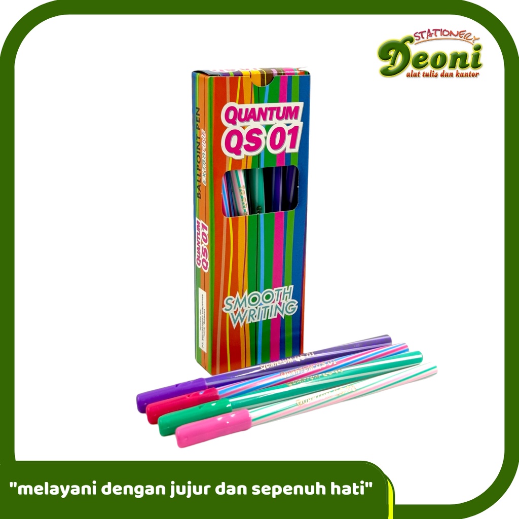 Jual QUANTUM QS 01 Standard Pen Pulpen Pena Ball Pen 0.7mm Hitam ...