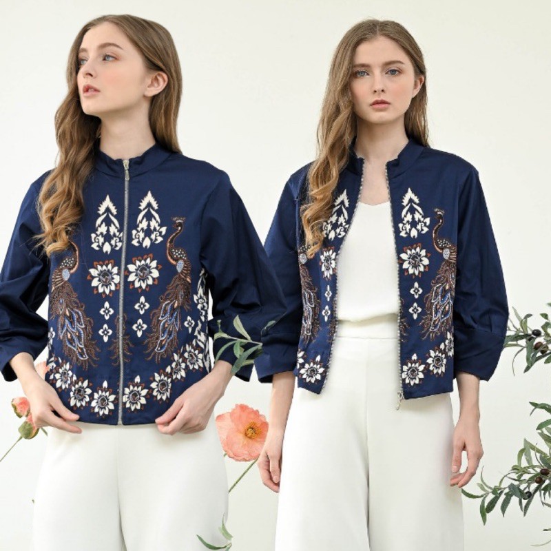 Jual Outer batik Wanita 135 JM / Jaket Bomber Batik/ Luaran Batik ...