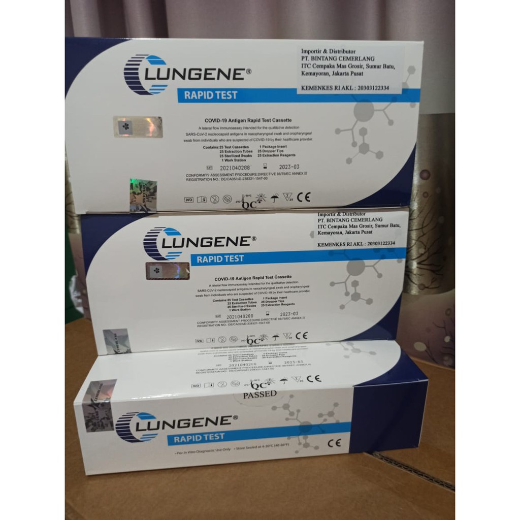 Jual alat rapid antigen swab covid 19 test metode colok hidung 1box 25 ...