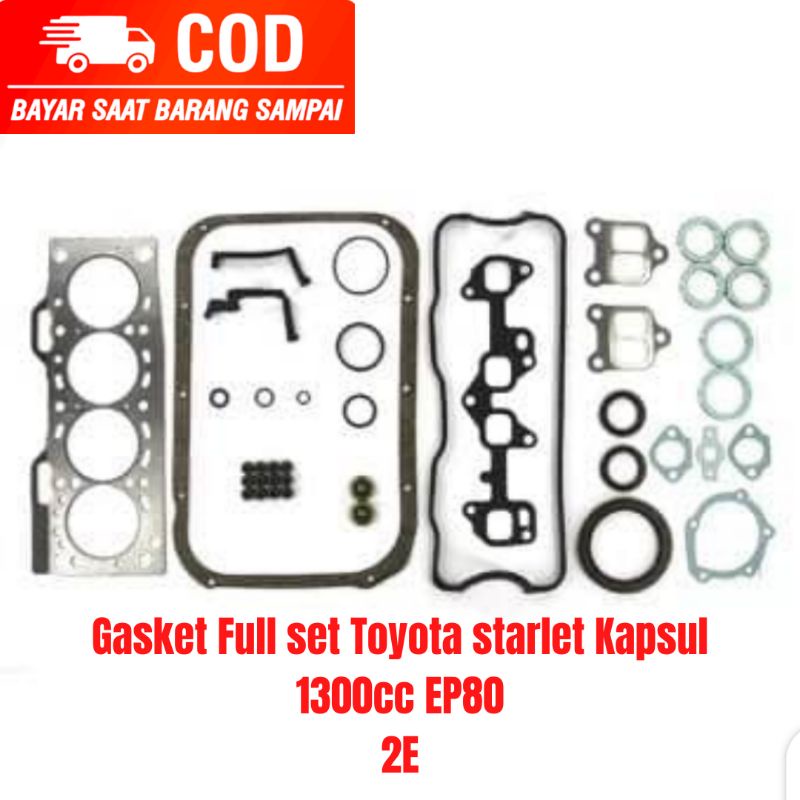 Jual PAKING FULL SET TOYOTA STARLET 1300CC EP80 GASKET FULL SET TOYOTA STARLET KAPSUL | Shopee ...