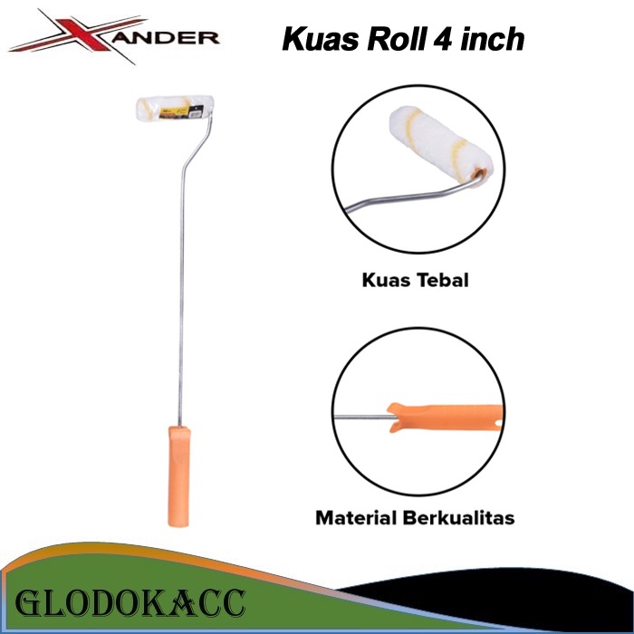 Jual Kuas Roll Kapal 4 inch XD-1210 Gagang Panjang Xander Kuas168 ...