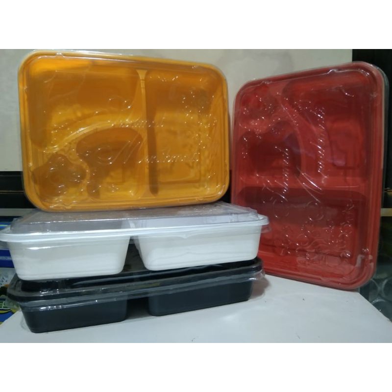 Jual Mika Bento Sekat 4 / mika bento KOTAK / tray bento / box bento 4 ...